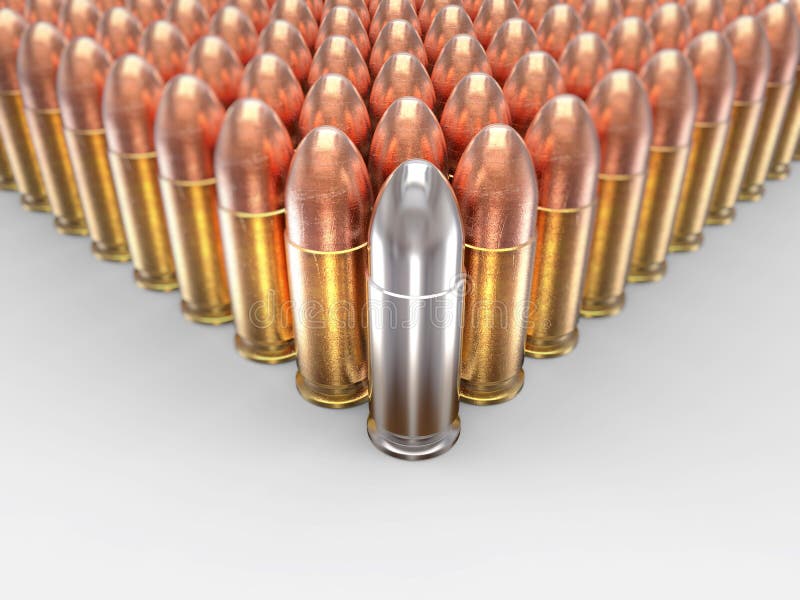 Silver bullet in flight stock illustration. Illustration of battle ...