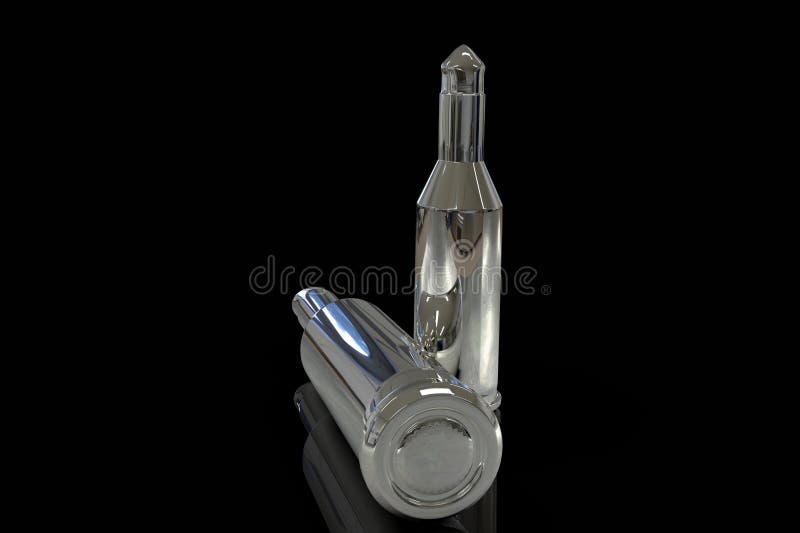 Silver Bullets 3D render stock illustration. Illustration of battle ...