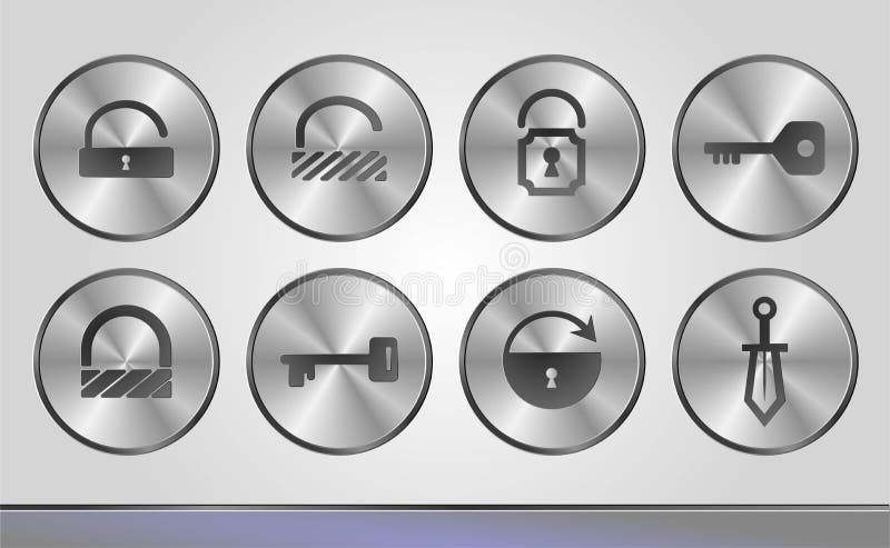 Silver business icons stock vector. Illustration of glass - 49511004