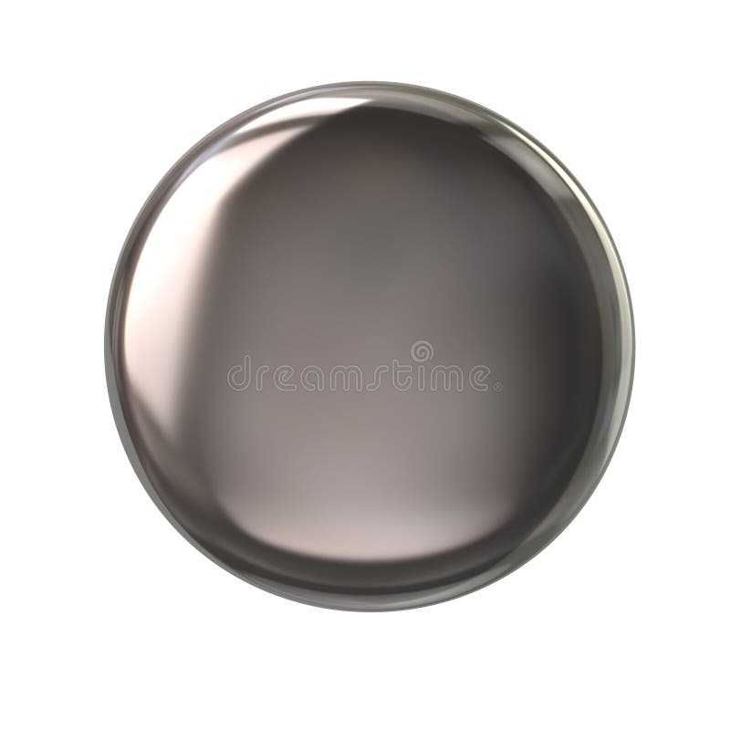 Silver button stock illustration. Illustration of round - 12056138