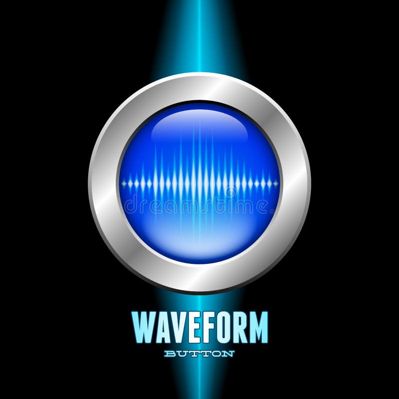 Blue sound waveform stock vector. Illustration of audio - 29601230