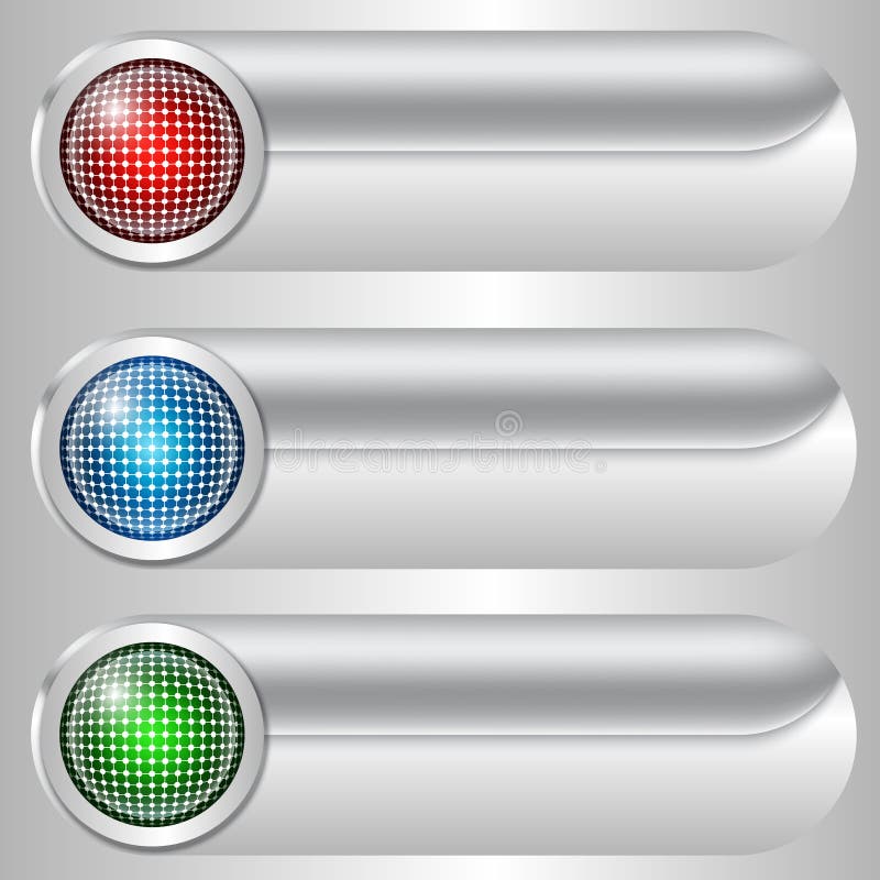 Silver Buttons with Cloverleaf Stock Vector - Illustration of graphic ...