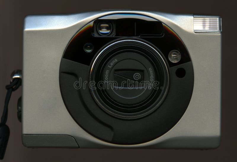 Front View Point & Shoot APS Film Camera Silver Stock Photo - Image of ...