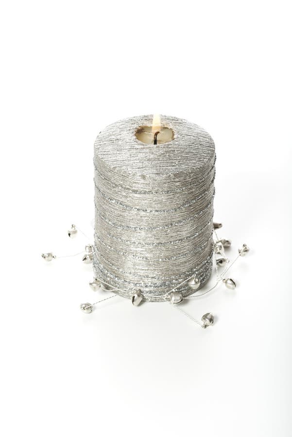 Silver candle stock image. Image of background, studio - 61179689