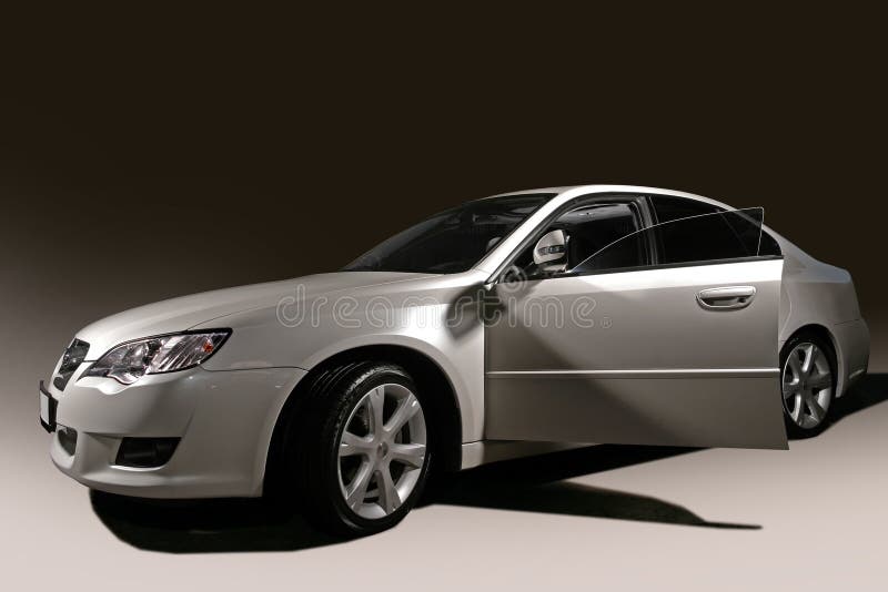 Silver car stock photo. Image of nice, gloss, shadow - 14416832