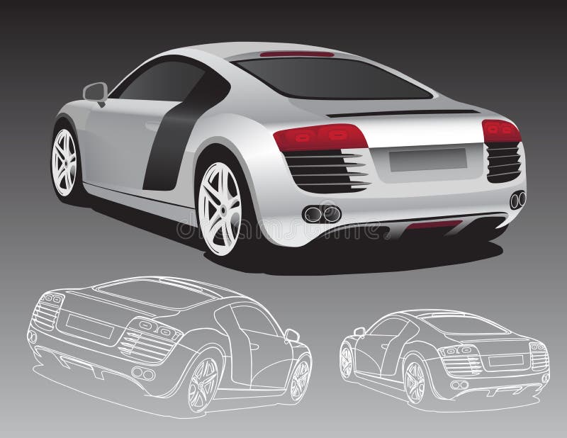 Vector modern cartoon car stock vector. Illustration of model - 16776340