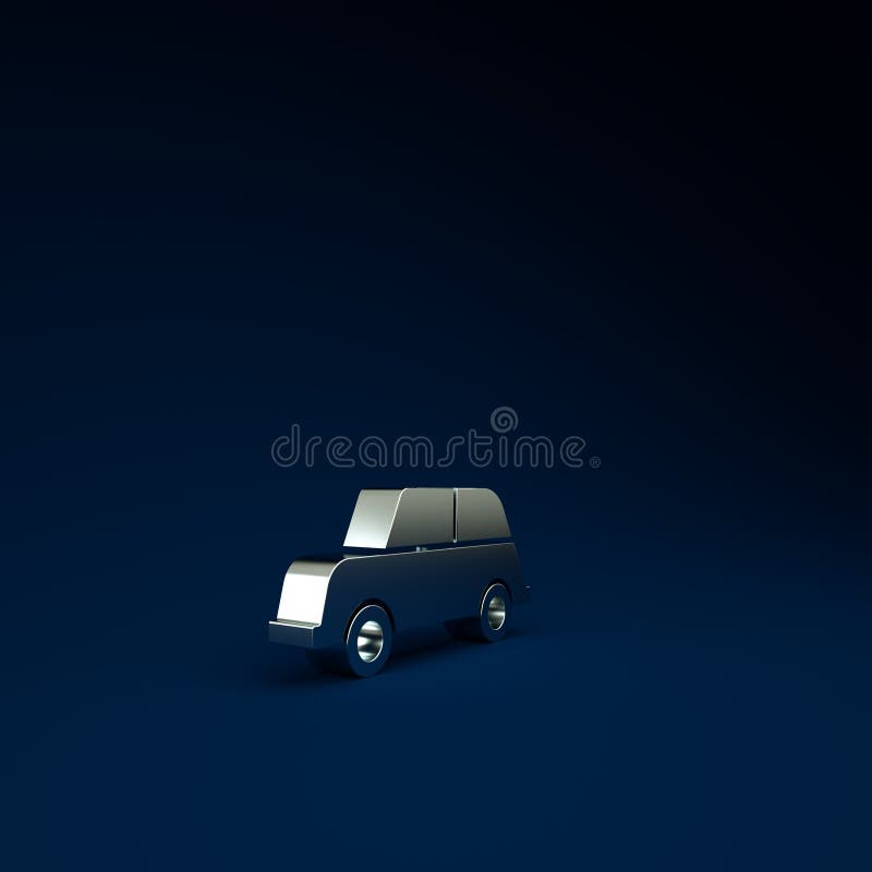 Silver Car Icon Isolated on Blue Background. Minimalism Concept Stock ...