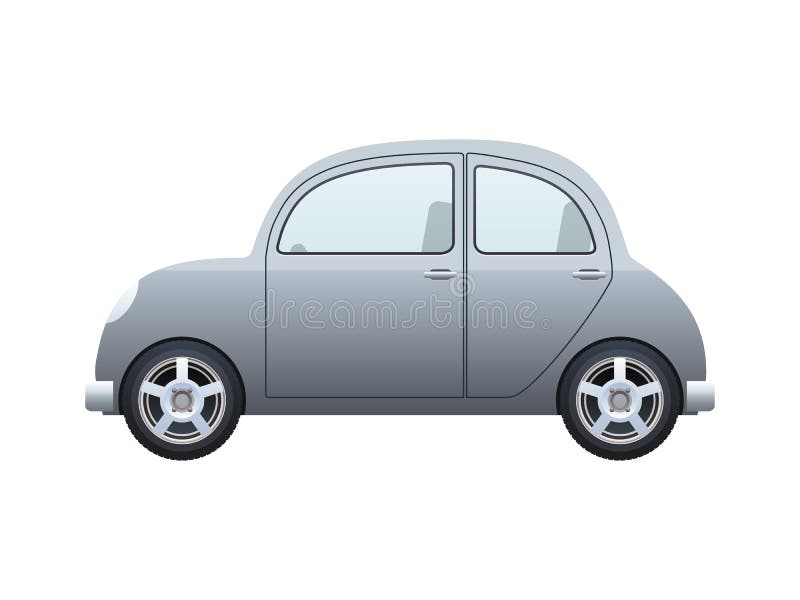 Silver car stock vector. Illustration of automotive, isolated - 42088635