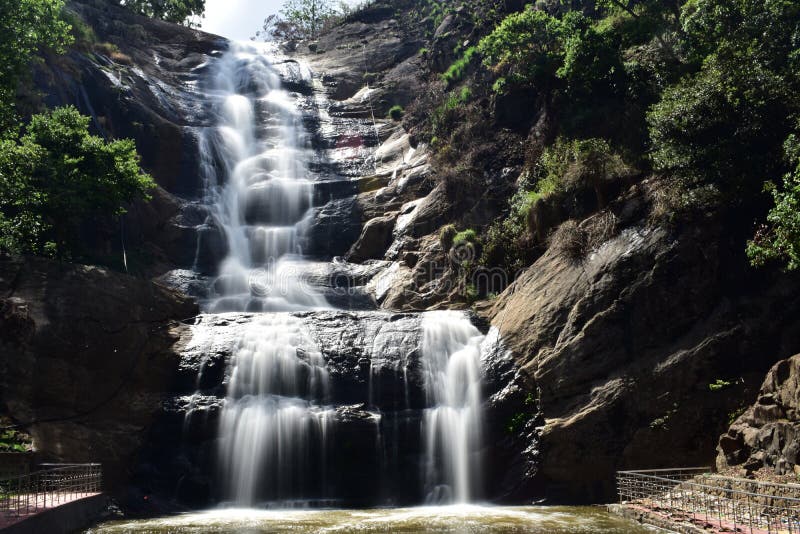 The Silver Cascade Falls stock photo. Image of high - 145789222