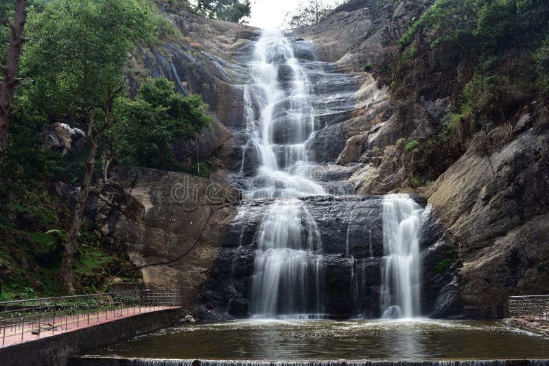 Silver Cascade Falls at Kodaikanal Stock Photo - Image of fall, long: 145789642