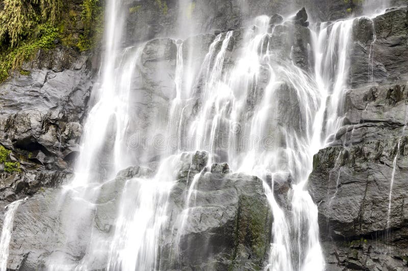 Silver Cascade, Magnificent Waterfall Stock Photo - Image of rock ...