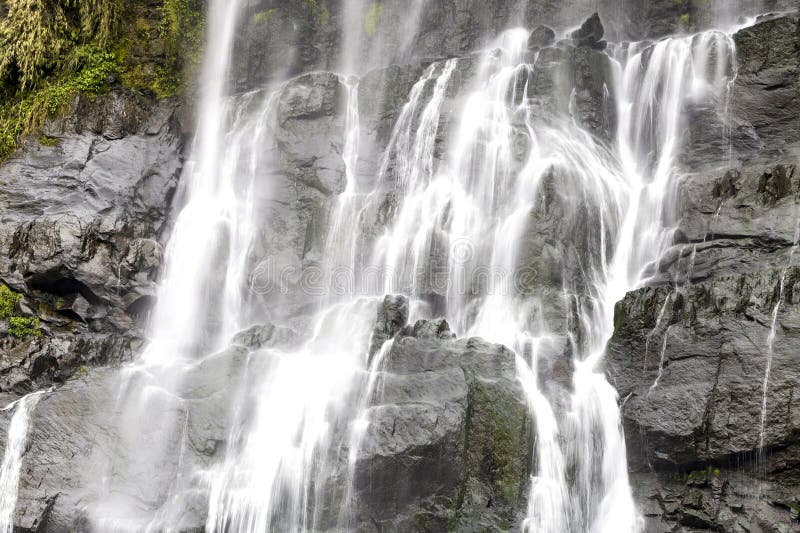 Silver Cascade, Magnificent Waterfall Stock Photo - Image of details ...
