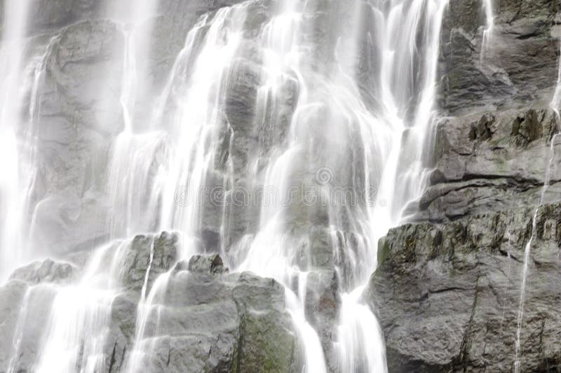 Silver Cascade, Magnificent Waterfall Stock Photo - Image of rock ...