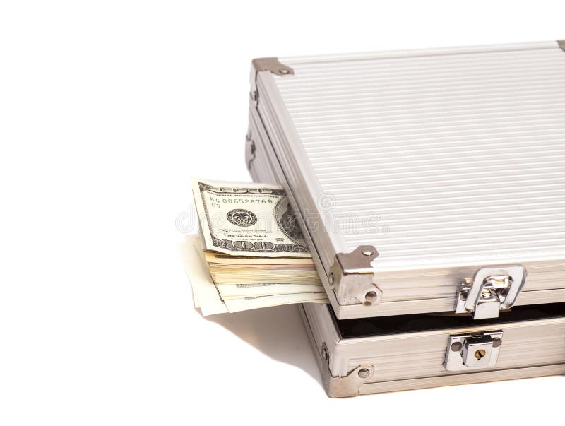 Case and dollars stock image. Image of banknotes, details - 26076411