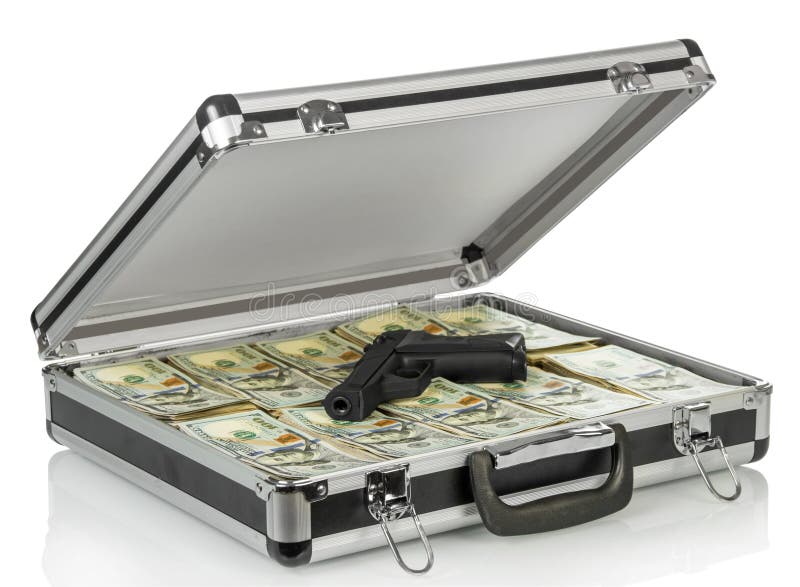 Silver case with money stock photo. Image of carry, investor - 54051934
