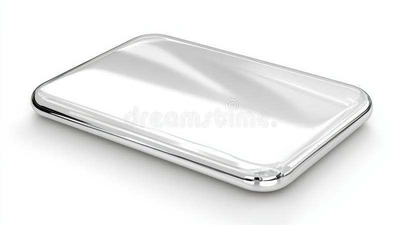 A Silver Case on a White Surface with No Background, AI Stock ...