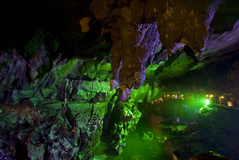 The Silver Cave Guilin Guangxi Stock Image - Image of stone, beauty ...