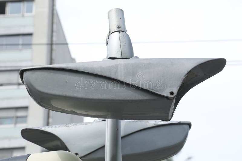 Silver CCTV Camera. Protection Security System Watching People Stock ...