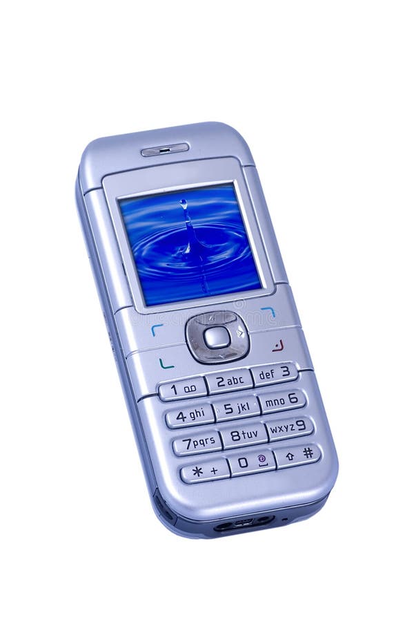 Silver Cellular Flip Phone stock photo. Image of color, buttons - 43988