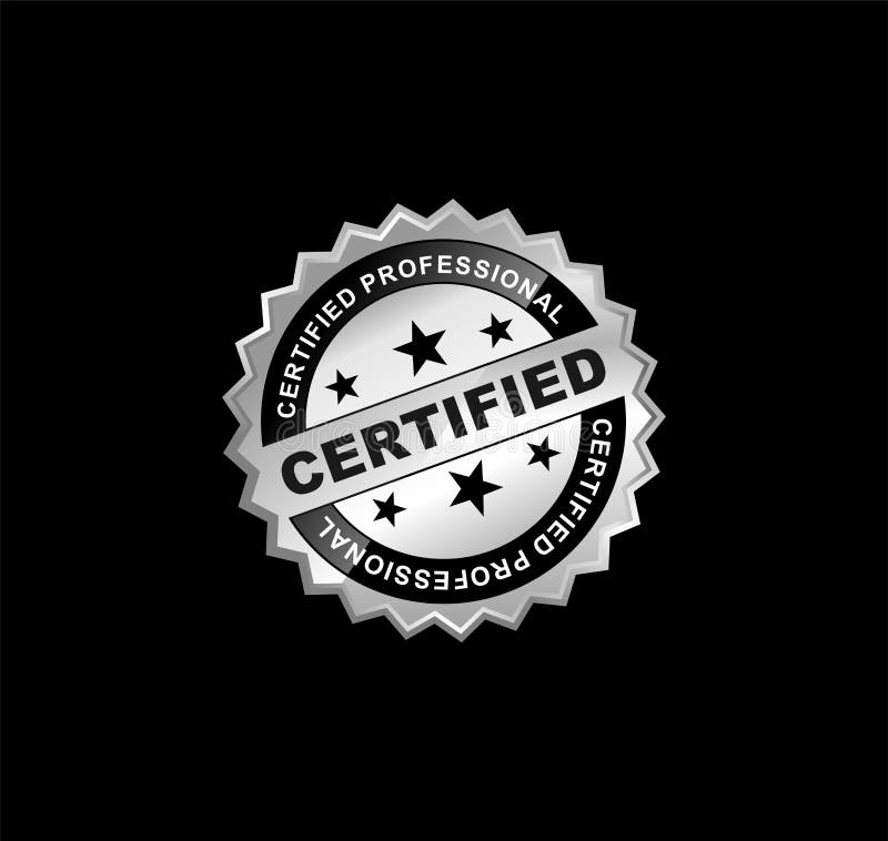 Silver Certified Sticker or Emblem Stock Vector - Illustration of ...