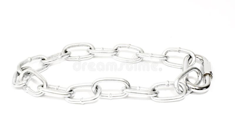 Silver Chain with One Gold Link Stock Image - Image of individuality ...
