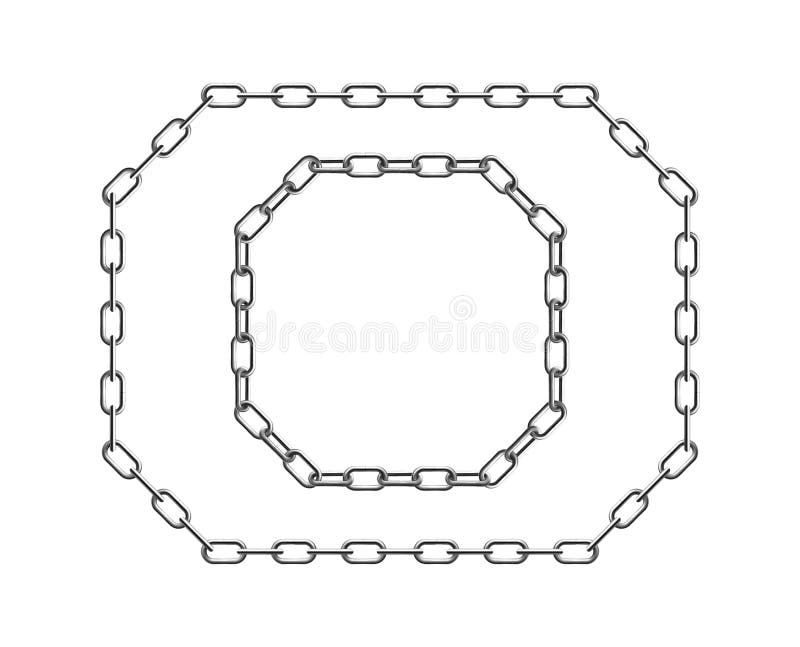 Silver Chain Frame Composition Stock Vector - Illustration of concept ...