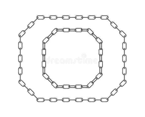Silver Chain Frame Composition Stock Vector - Illustration of concept ...