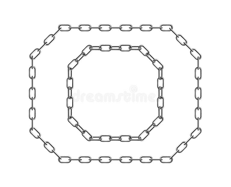 Silver Chain Frame Composition Stock Vector - Illustration of concept ...