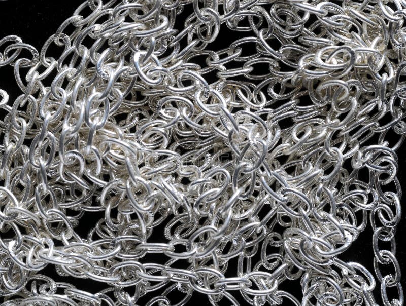 Silver Chain Texture stock image. Image of textured - 245384489