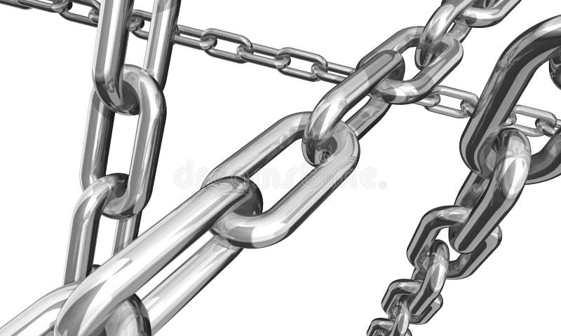 Silver Chains stock illustration. Illustration of durable - 15354343