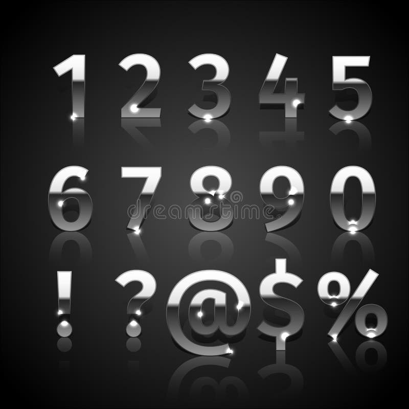 Silver Characters Collection Stock Vector - Illustration of alphabet ...