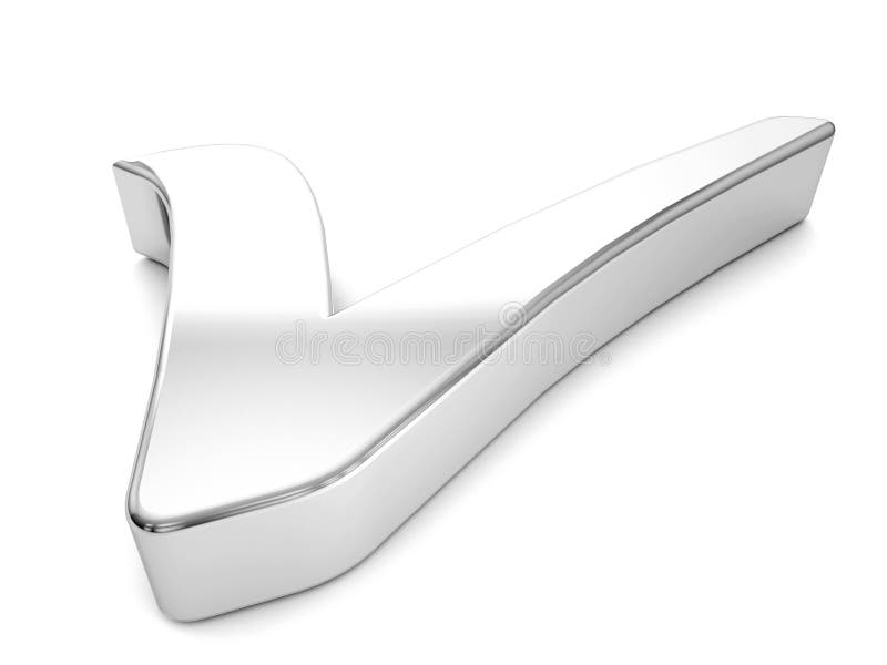 Silver Check Mark with Golden Bars Stock Illustration - Illustration of ...