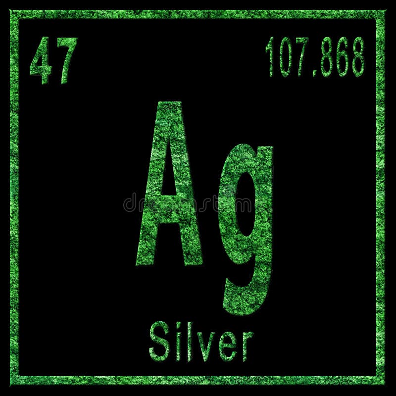 Silver Chemical Element, Green Edition Stock Illustration ...