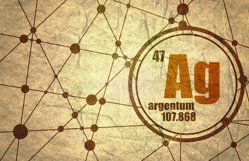 Silver chemical element. stock illustration. Illustration of graphic ...