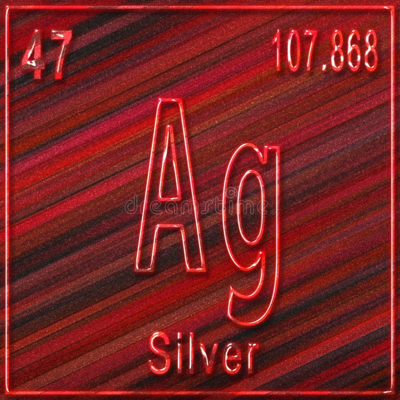 Silver on the Periodic Table of the Elements Stock Image - Image of ...
