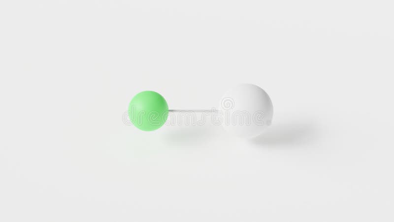 Silver Chloride Molecule 3d, Molecular Structure, Ball and Stick Model ...