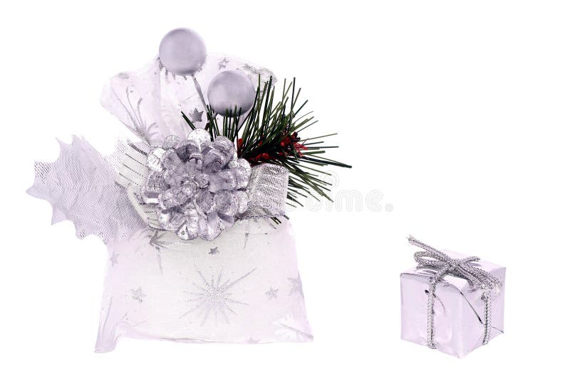 Silver Christmas. stock photo. Image of happy, december - 16859964