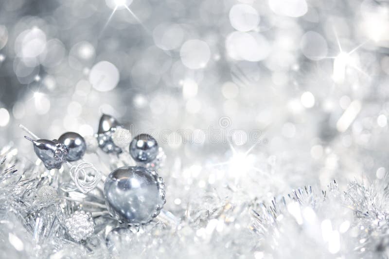 Silver Christmas Background Stock Photo - Image of festive, abstract ...