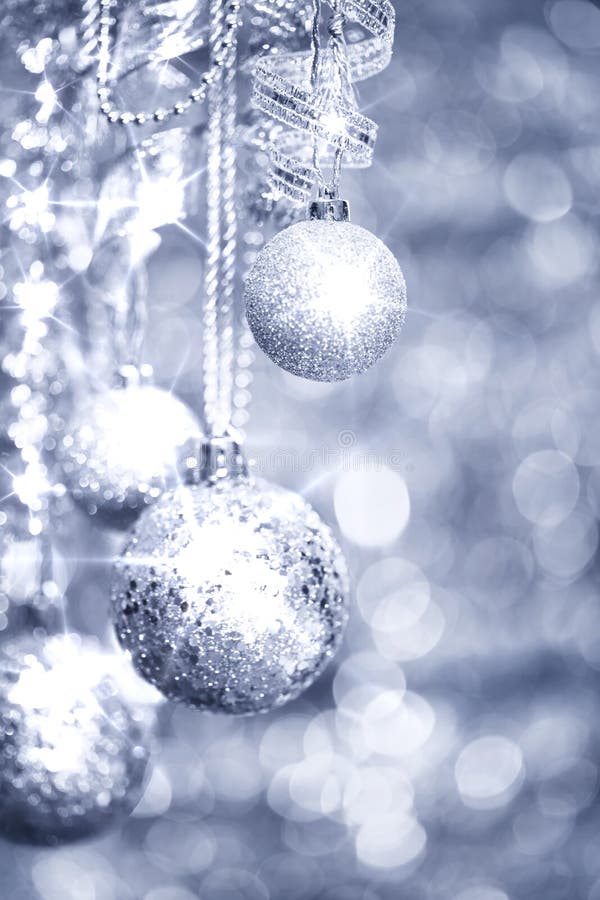 Silver Christmas Background Stock Photo - Image of festive, abstract ...