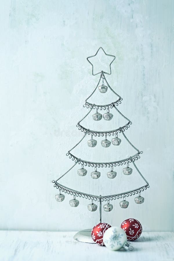 Silver Christmas Balls Tied with Silver String Stock Photo - Image of ...