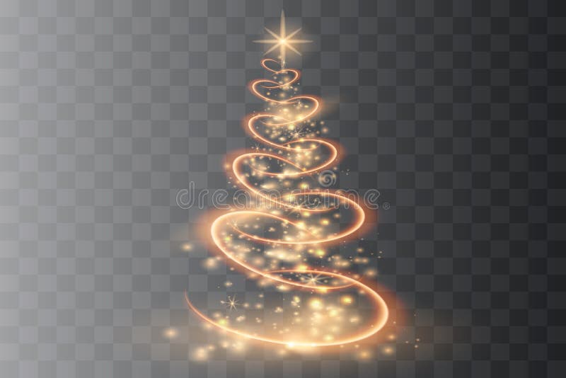 Silver Christmas Tree on Transparent Background.Christmas Abstract ...
