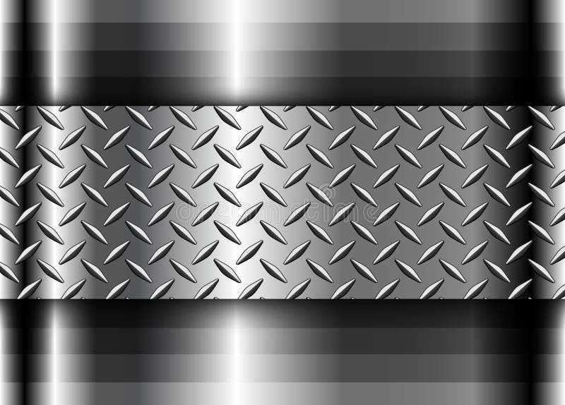 Silver Chrome Metal Background with Diamond Plate Texture Pattern Stock ...