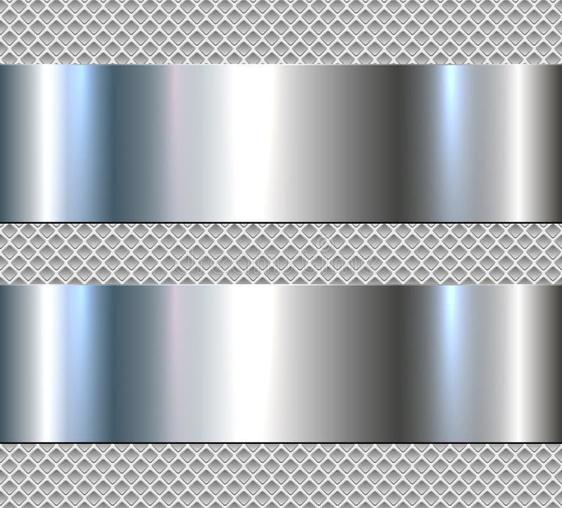 Silver Chrome Metal 3D Background, Lustrous and Shiny Metallic Design ...