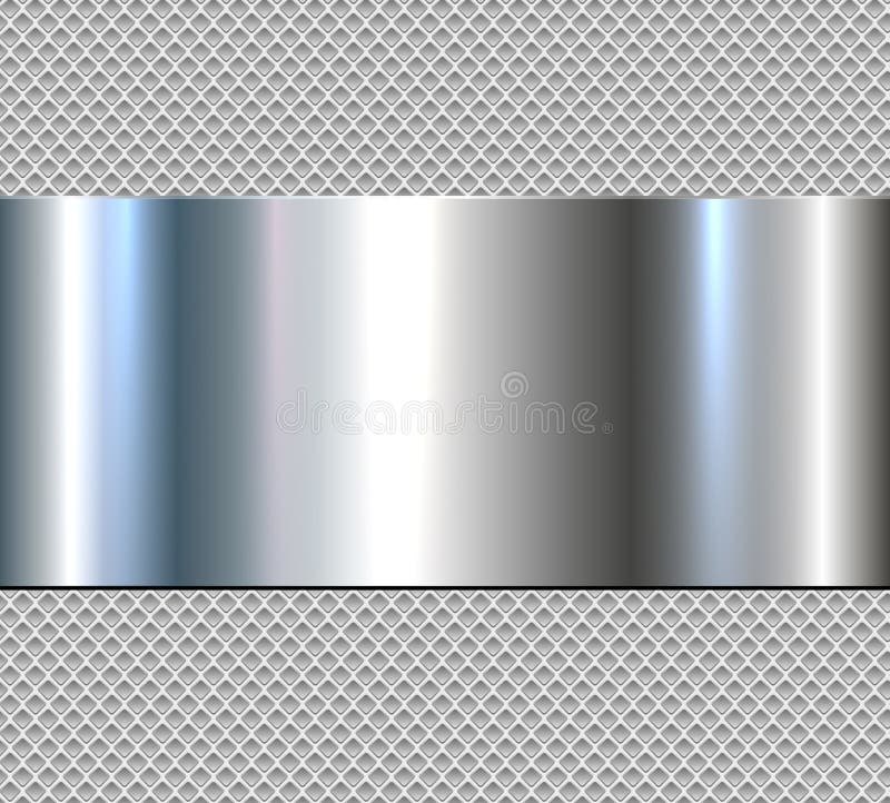 Silver Chrome Metal 3D Background, Lustrous and Shiny Metallic Design ...