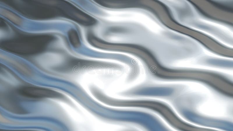 Blue Chrome Metal Texture with Waves, Liquid Metallic Stock ...