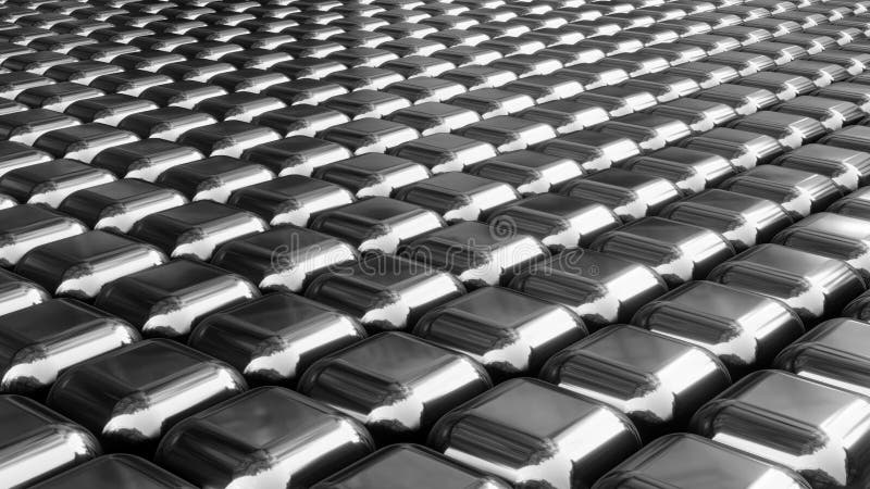 Silver Chrome Metallic Technology Background, Metal Squares Pattern ...