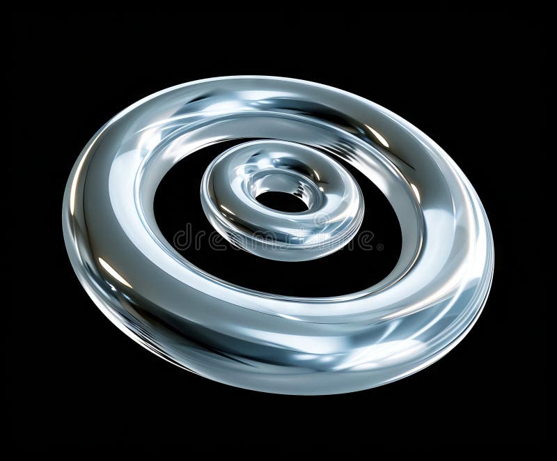A Silver Circle with a Hole in the Middle Stock Photo - Image of spiral ...