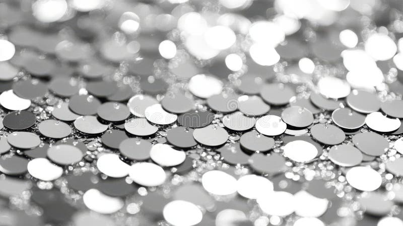 Silver Circles Shimmer, a Gleaming Texture of Light and Metal Concept ...