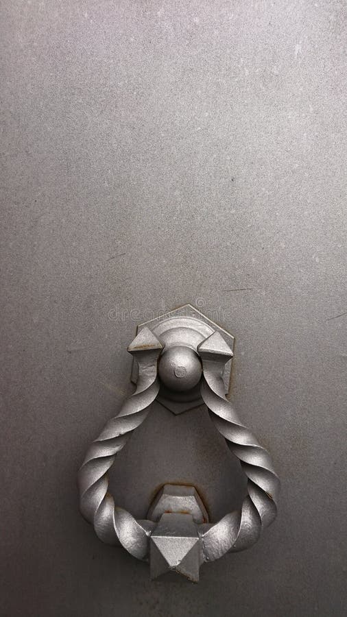 Silver Classic Door Handle stock image. Image of abstracts - 231755863