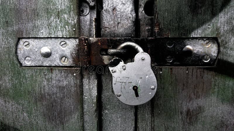Silver Classic Key Lock stock photo. Image of coin, gadget - 181395160